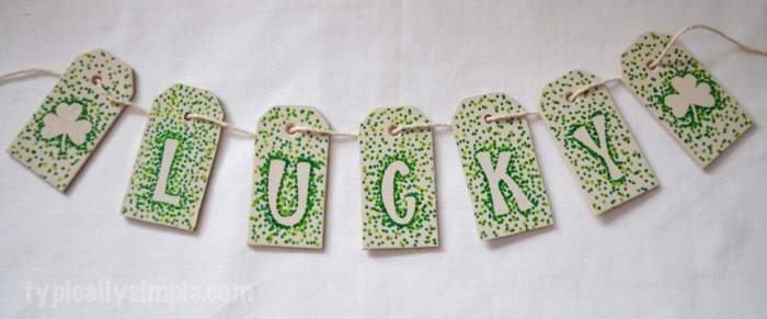 DIY Polka Dotted Lucky Banner - Typically Simple