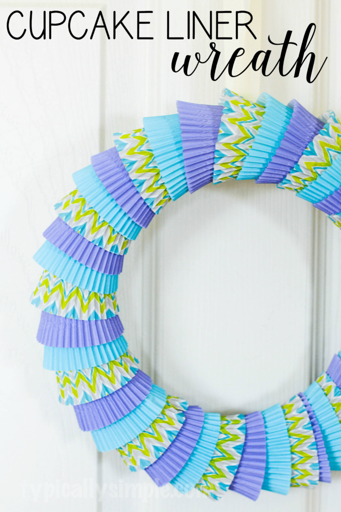 Cupcake Liner Wreath - Typically Simple Cupcake Liner Wreath - Typically Simple
