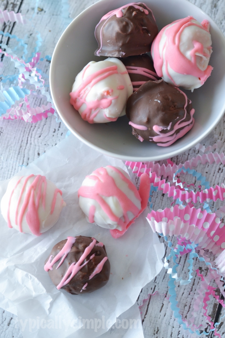 Chocolate Covered Cake Bites - Typically Simple