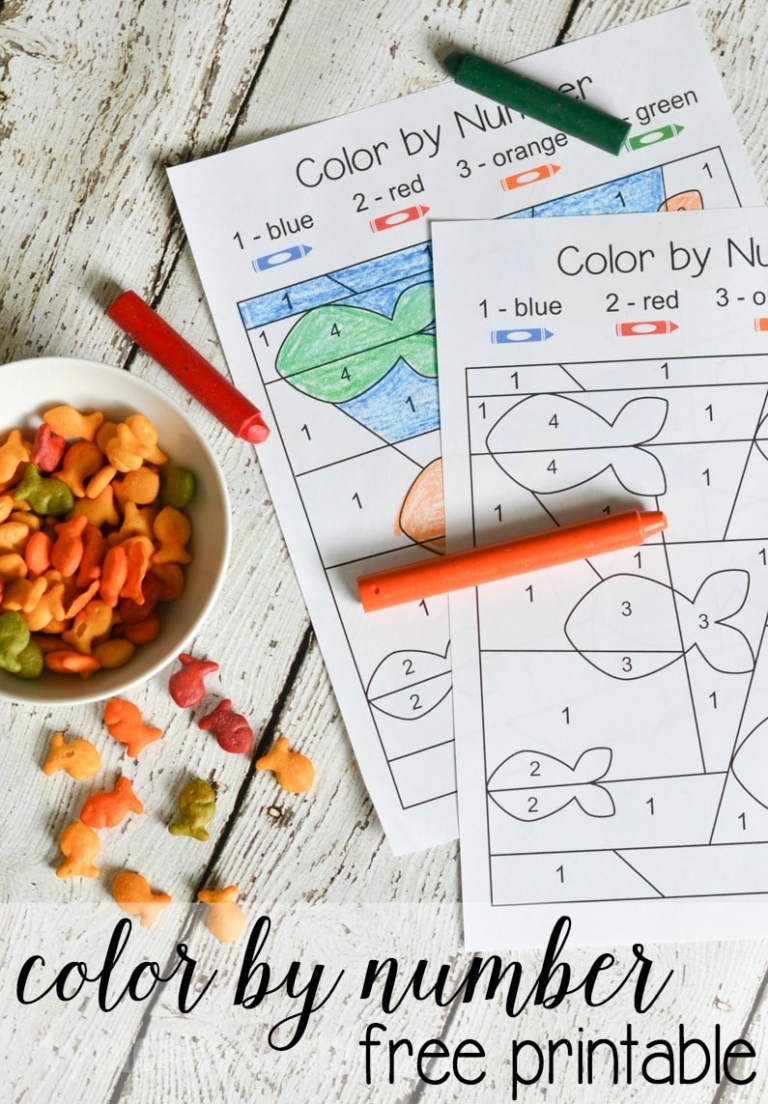 Color By Number - Free Printable - Typically Simple