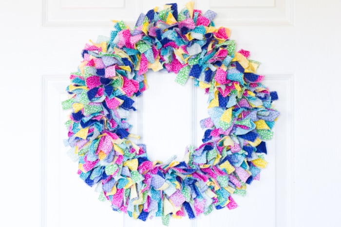 Fabric Rag Wreath Tutorial - Typically Simple
