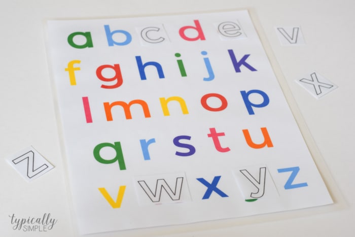 Alphabet Activities: Lowercase Letters Printable - Typically Simple