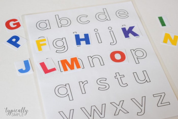 Alphabet Activities: Lowercase Letters Printable - Typically Simple