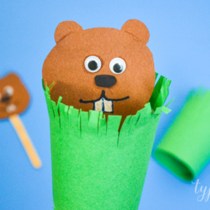 Groundhog Puppet Craft for Kids - Typically Simple