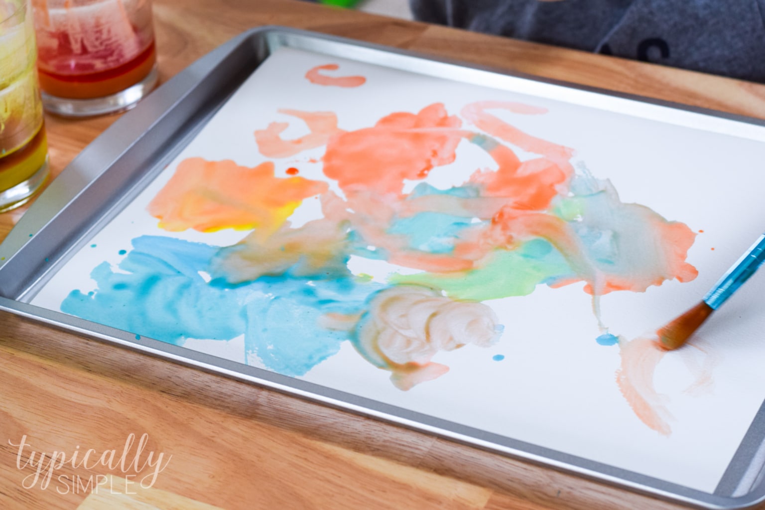 Fizzy Art - Baking Soda Paint - Typically Simple