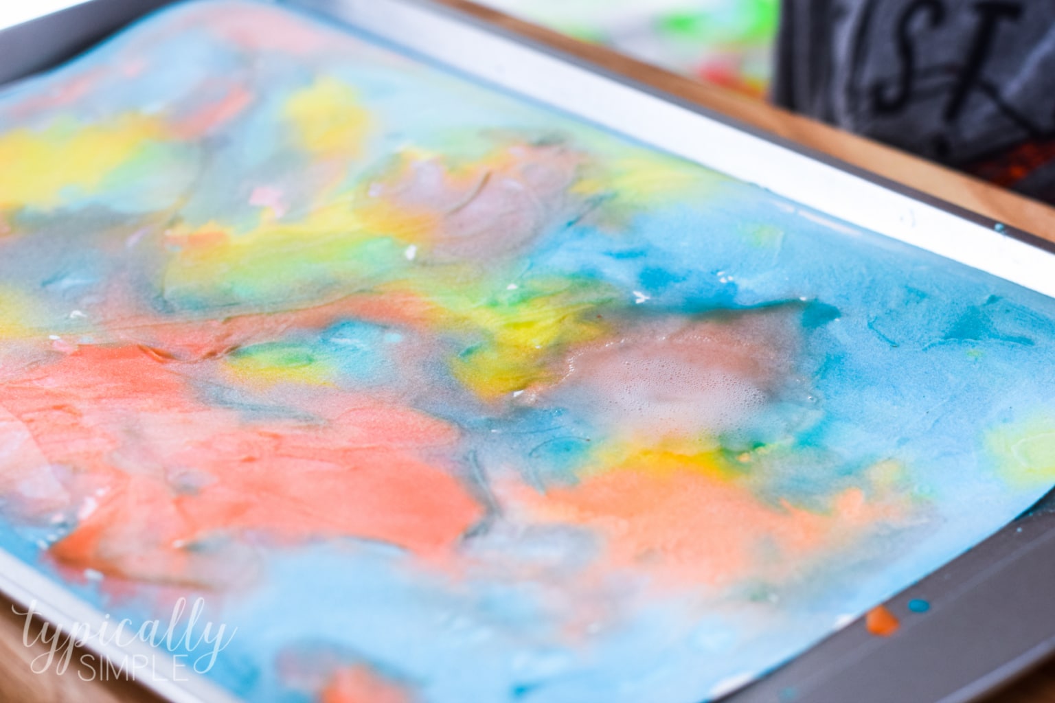 Fizzy Art - Baking Soda Paint - Typically Simple