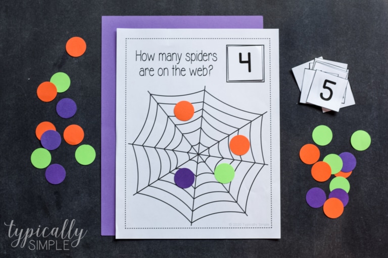 How Many Spiders Counting Printable - Typically Simple