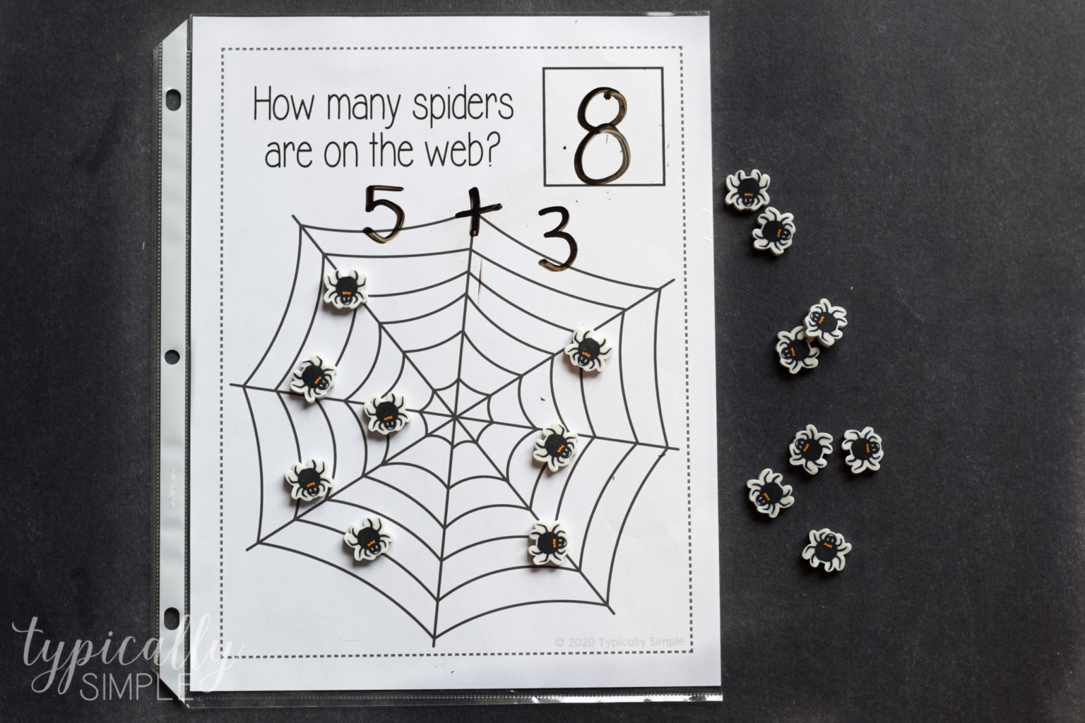 How Many Spiders Counting Printable - Typically Simple