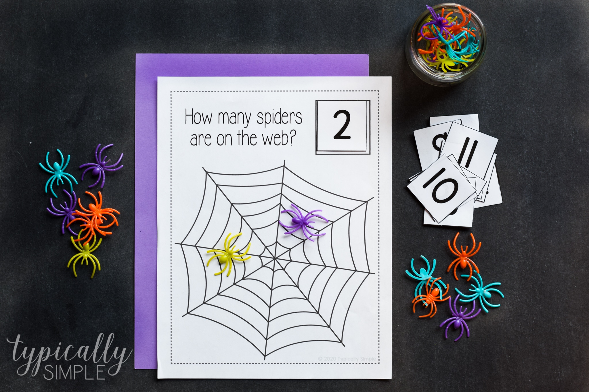 How Many Spiders Counting Printable - Typically Simple