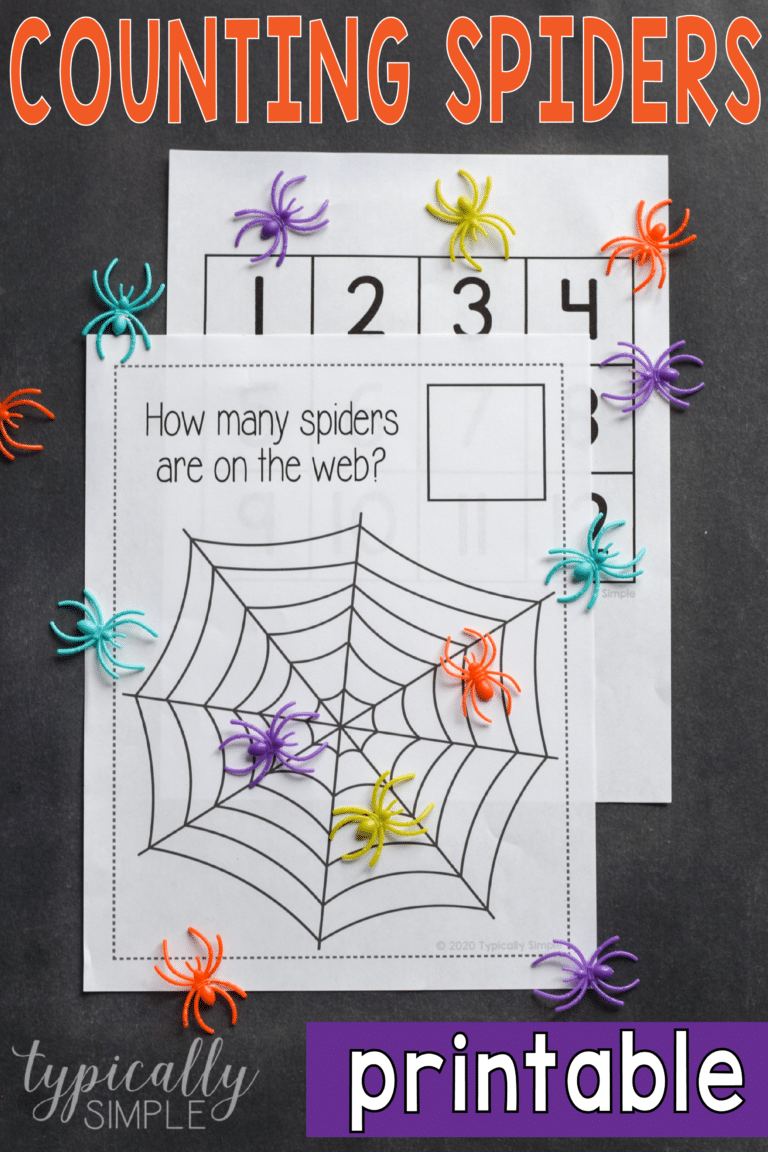 How Many Spiders Counting Printable - Typically Simple